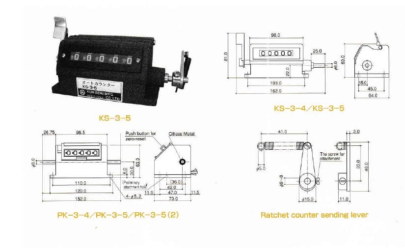 Bộ đếm Ratchet Counter Kori KS-3-4 | E-TechMart